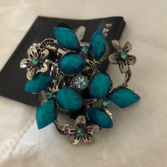 Jewelry | Fashion Ring Turquoise Blue Stones Adjustable | Poshmark